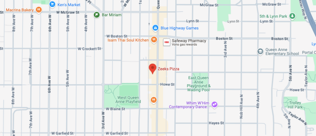 Queen Anne - Zeeks Pizza